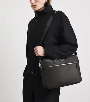 Emporio Armani Saffiano Leather Briefcase