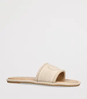 Valentino Garavani Canvas Vlogo Espadrille Slides