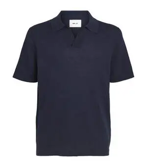 NN.07 Cotton-linen Ryan Polo Shirt - Navy