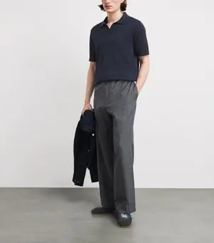 NN.07 Cotton-linen Ryan Polo Shirt - Navy