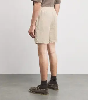 NN.07 Nn07 Gregor Linen Drawstring Shorts - Ivory