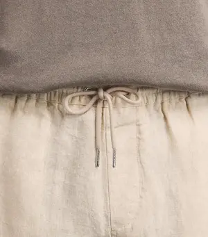 NN.07 Nn07 Gregor Linen Drawstring Shorts