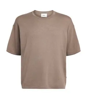 NN.07 Cotton-linen Ryan T-shirt - Brown