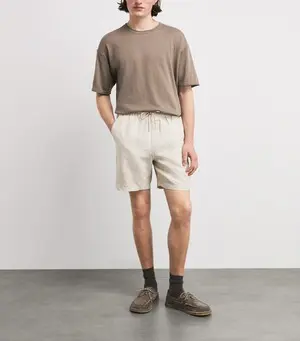 NN.07 Cotton-linen Ryan T-shirt - Brown