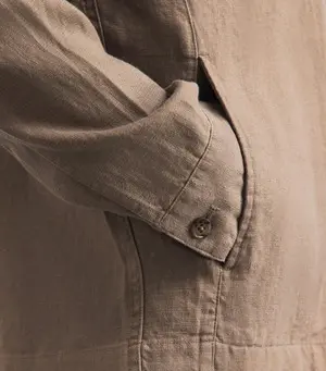 NN.07 Nn07 Linen Zip-up Jacket With Classic Collar