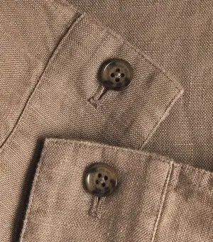 NN.07 Nn07 Linen Zip-up Jacket With Classic Collar