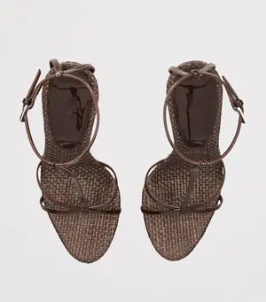 Paris Texas Patent Leather Lidia Stiletto Sandals - Brown