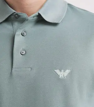 Emporio Armani Cotton Polo Shirt - Blue