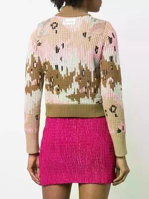 DIESEL® Open-knit Zip-up Knitted Jacket