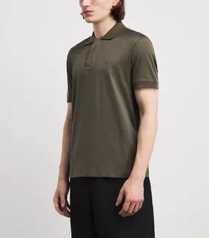 Emporio Armani Concealed-placket Logo Polo Shirt