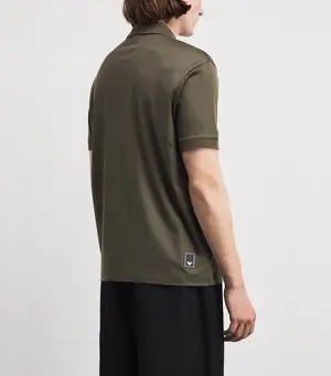Emporio Armani Concealed-placket Logo Polo Shirt