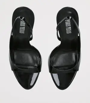 Paris Texas Patent Leather Lidia Slingback Sandals 105 - Black