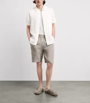 Citizens Of Humanity Linen Short-sleeve Cairo Shirt - White