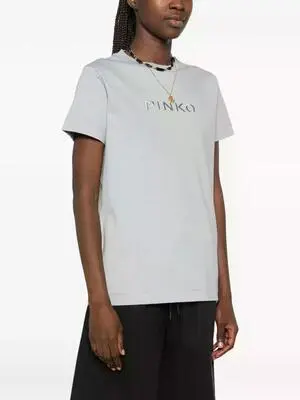 Pinko Logo Embroidered Crewneck T-shirt