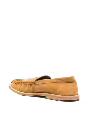PAURA Ruched Suede Loafers