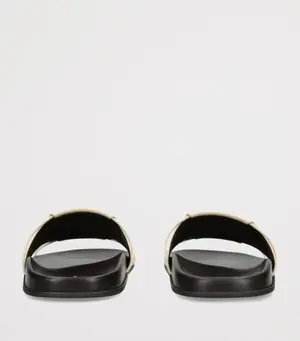 THE ROW Vivienne Leather Slides - White