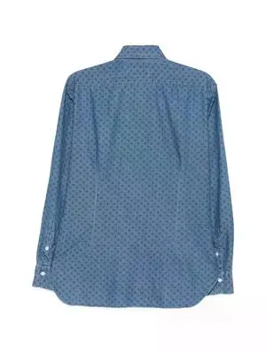 BARBA NAPOLI Floral-print Long-sleeve Shirt