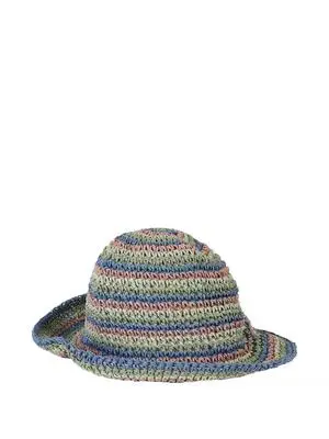Missoni Striped Crochet Sun Hat - Blue