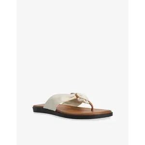 DUNE Leather Sandals With Knotted Strap - Ecru Leather