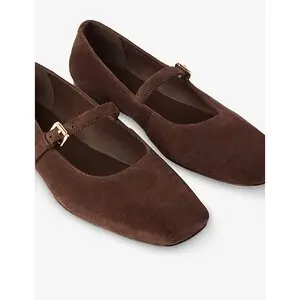 Whistles Square-toe Suede Ballet Flats