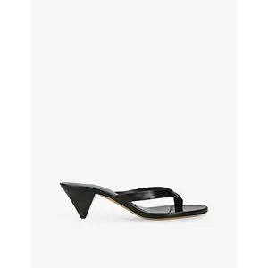 JUDE Leather Heeled Sandals - Black
