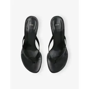 JUDE Leather Heeled Sandals - Black