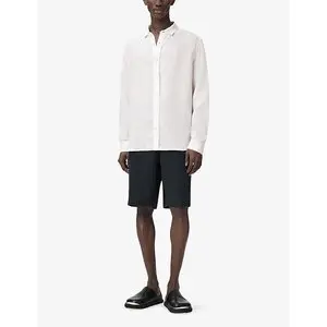 ALLSAINTS Loom Logo-embroidered Linen Shirt