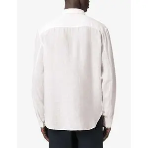 ALLSAINTS Loom Logo-embroidered Linen Shirt