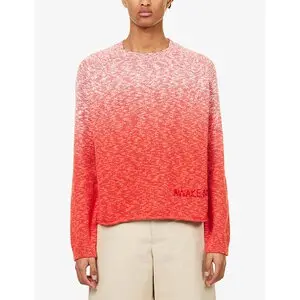 AWAKE NY Gradient Logo-embroidered Cotton-knit Jumper