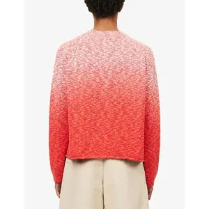 AWAKE NY Gradient Logo-embroidered Cotton-knit Jumper