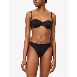 Calvin Klein Bridal Underwired Floral-lace Balconette Bra