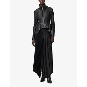 ALLSAINTS Grace Draped Leather Jacket