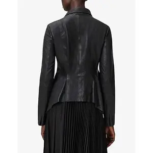 ALLSAINTS Grace Draped Leather Jacket
