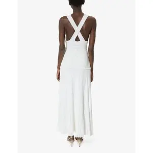 The Kooples Openwork Cross-back Mesh Maxi Dress