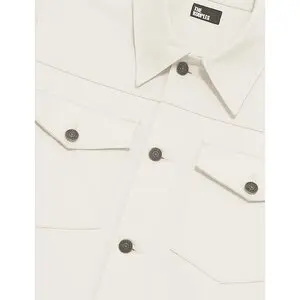 The Kooples Collared Button-down Stretch-cotton Shirt - Ecru