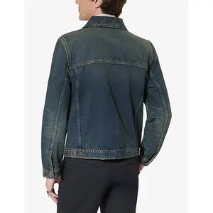 The Kooples Faded Denim Jacket With Chest Pockets