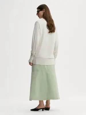 BY MALENE BIRGER Solene A-line Denim Midi Skirt