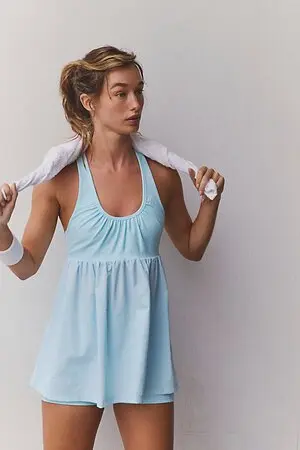 Free People Racerback Babydoll Set With Bike Shorts - Cool Down
