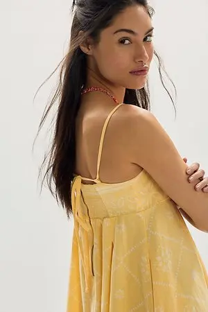 Free People Sun Chaser Mini Dress - Yellow Combo