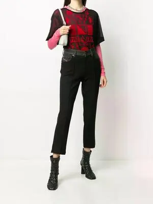 DIESEL® Hybrid Milano-knit Cropped Jeans