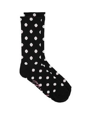 Pink Crew Socks With Patterned Design - Print
