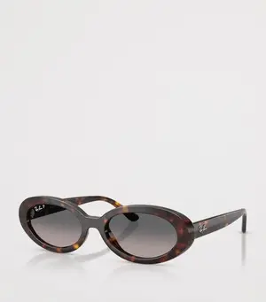 Ray-ban Oval Frame Sunglasses - Brown