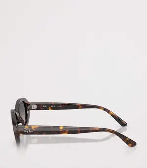 Ray-ban Oval Frame Sunglasses - Brown