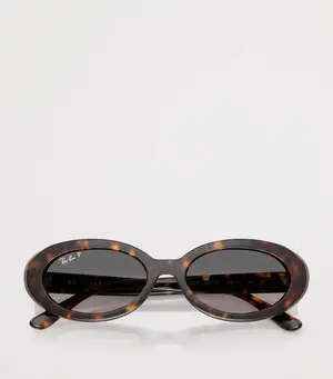 Ray-ban Oval Frame Sunglasses - Brown