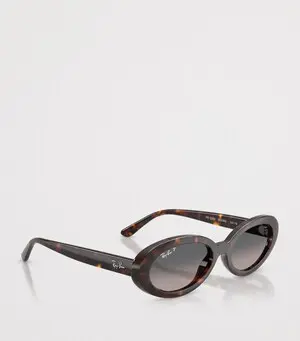 Ray-ban Oval Frame Sunglasses - Brown
