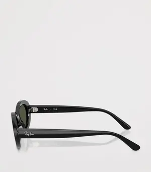 Ray-ban Rb2223 Oval Frame Sunglasses - Black