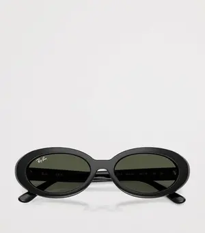 Ray-ban Rb2223 Oval Frame Sunglasses - Black