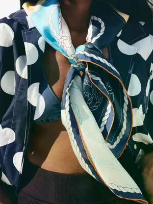 Jacquemus The Hippocampe Large Scarf - Blue