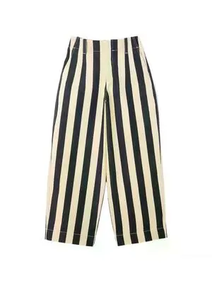 Jacquemus Cropped Striped Jeans - Blue
