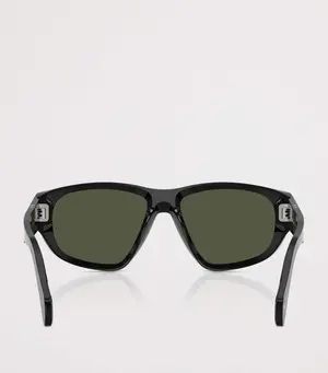 Persol Acetate Irregular Sunglasses - Black